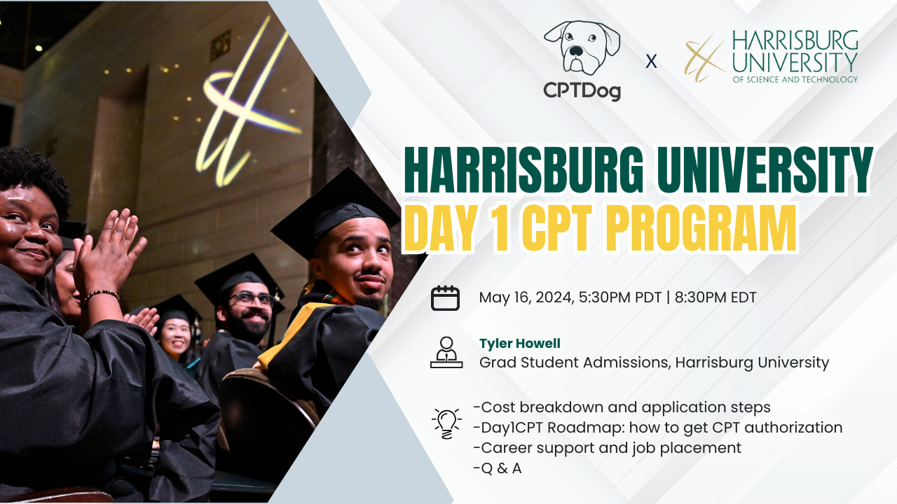Harrisburg University Day 1 CPT Info Session: Free Consultation & CPT Opportunities | CPTDog